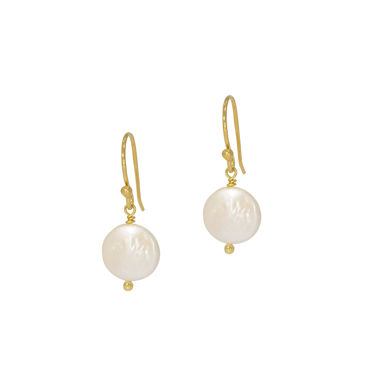 Evermore Small Round Pearl Earrings